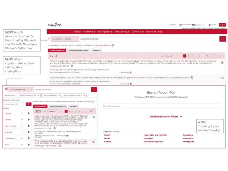 Updates Released to Roper iPoll | Roper Center for Public Opinion Research